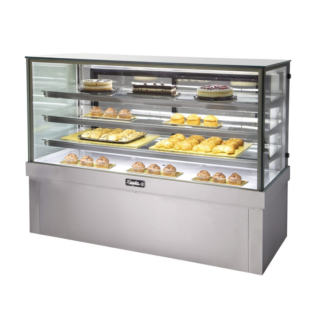 Leader NHBK48-A 48″ Refrigerated Four View High Glass Bakery Display ...